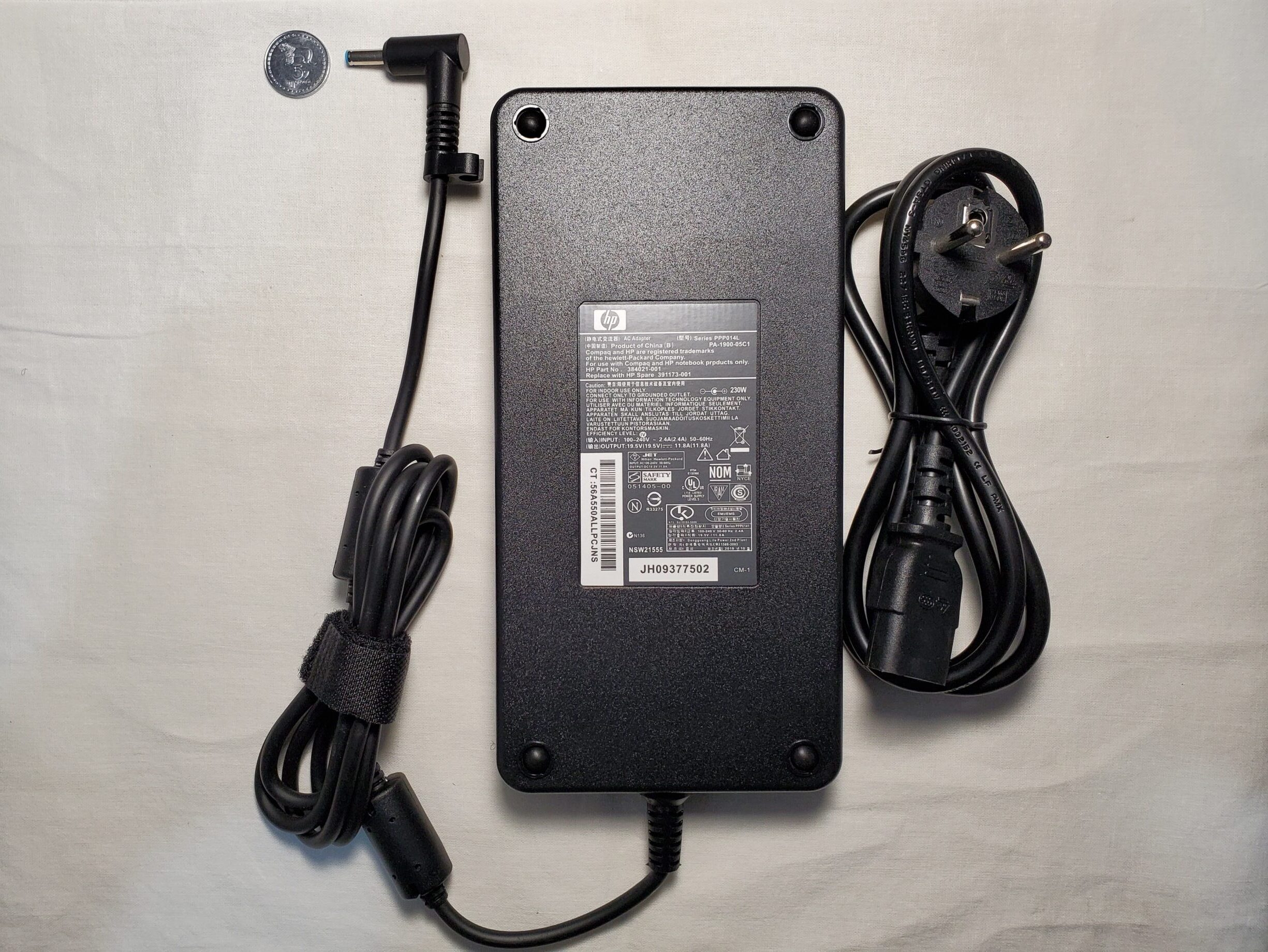 HP ლეპტოპის 230W 19.5V დამტენი 4.5x3.0მმ